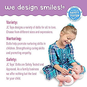 8 piece Layette Baby Doll Gift Set | JC Toys - La Newborn Nursery | 14" Life-Like Doll w/ Accessories | Pink | Ages 2+