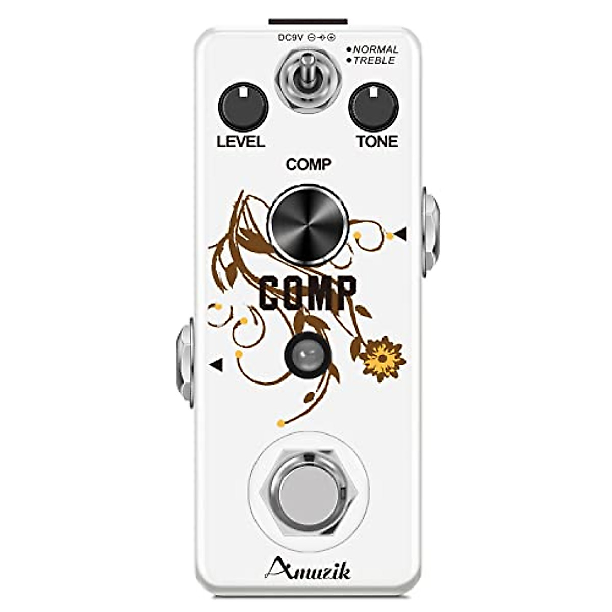 Amuzik Guitar Compressor Effect Pedal Analog Vintage Ultimate Compression 2 Modes Comp Effect Pedals for Electric Guitar True Bypass