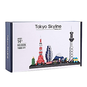 DOLBLOCK Japan Tokyo Skylines Architecture Micro Building Sets Famous Landmark Collection Mini Blocks Modle Kit for Adults 1880 Pieces