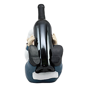 Ebros For The Love Of Wine Fat Chef Marco Hugging Wine Bottle Holder Figurine Kitchen Countertop Wine Cellar Hosting Table Decor Piece