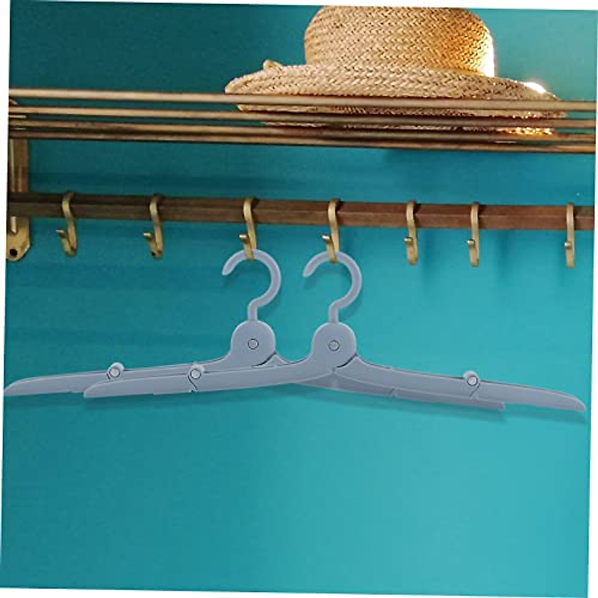 Toddmomy 8 Pcs Folding Hanger Collapsible Drying Rack Black Wardrobe Portable Wardrobe Clothing Hangers Clothes Drying Rack Space Saving Hangers Hanger for Home Travel Clothes Organizer pp