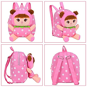 Suerico Cute Toddler Backpack Plush Doll Toy Snack Travel Bag Preschool Shoulder Bag Gift for Kid