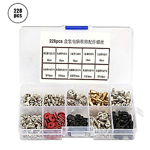 228pcs Motherboard Screws, Hard Disk Screws Standoffs Gasket PC Computer Case Screws Mounting Screws DIY Repair Tool