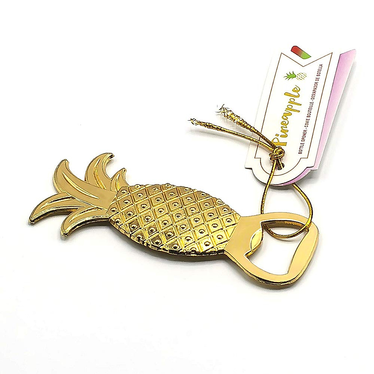 Gold Pineapple Bottle Opener for Wedding Party Favor Set of 20
