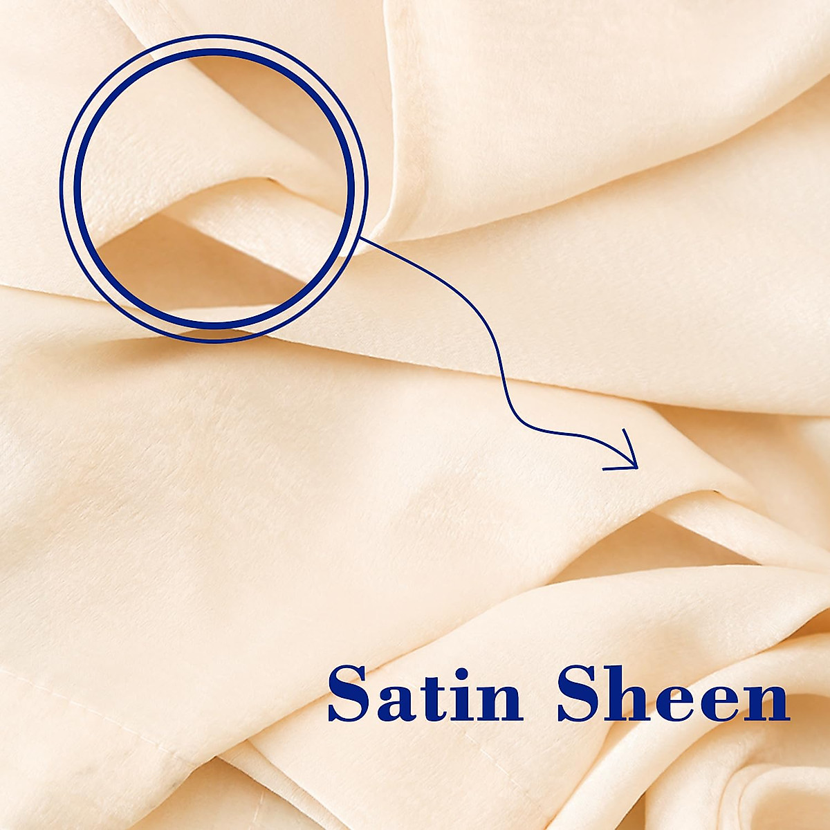 SHERWAY 9.6 Feet x 10 Feet Cream Beige Silky Soft Curtain Wedding Backdrop Drapes, Slightly Shiny Satiny Window Curtains for Party Ceremony Decoration