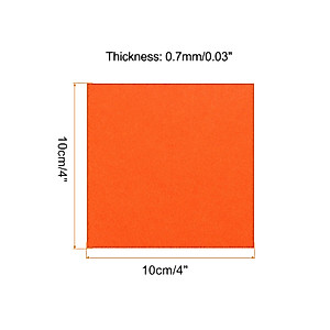 Rebower Soft Felt Sheets Acrylic Fabric Soft Felt Craft Sheets [for DIY Creative Crafts Projects and Decoration] - 4 Inch x 4 Inch/Orange / 42PCS