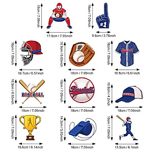 51 Pieces Baseball Party Decorations, Sports Theme Party Hanging Swirl Decor for Kids Adults Baseball Birthday Party Baby Shower Supplies