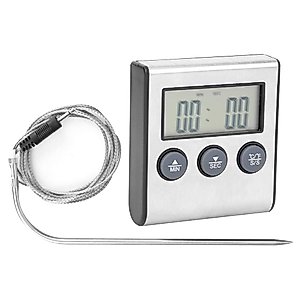 FTVOGUE Digital Probe Thermometer Multifunctional Kitchen Food Thermometer Timer Alarm Industrial Supplies,Thermocouple Thermometers and Probes