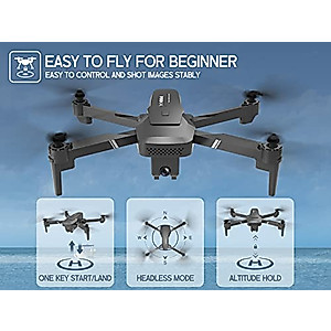 NEHEME NH760 Drones with 1080P HD Camera for Adults, WIFI FPV Live Video, Foldable Drones for Kids Beginners, Headless Mode, Altitude Hold, RC Quadcopter Toys Gifts with Speed Adjustment, 3D Flips