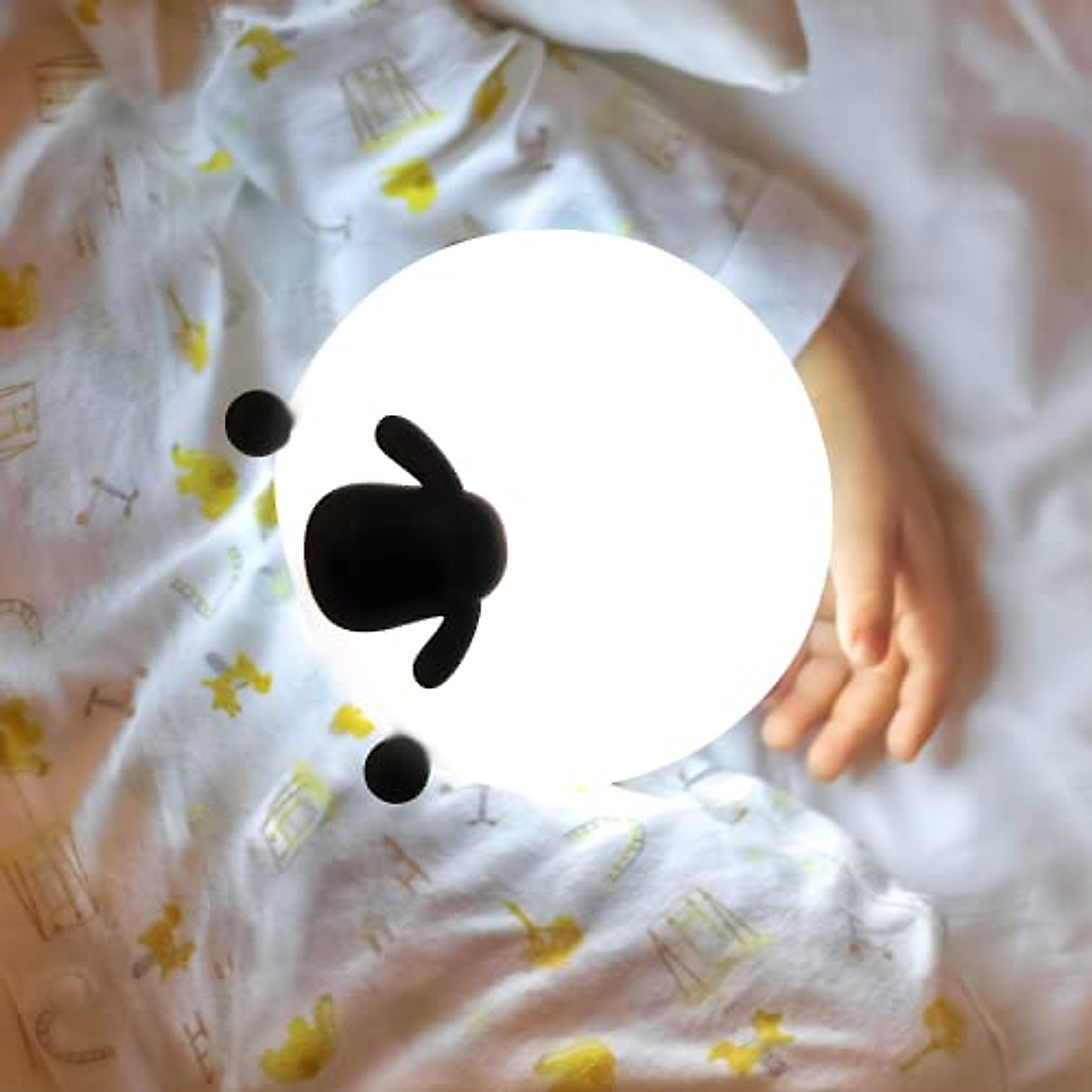 WakeCreator Cute Little Sheep Night Light for Kids with 3 Levels of Brightness Adjustment，USB-C Rechargeable LED Night Light & Tap Control，Cute Lamp，Night Lamp，Aesthetic Lamp
