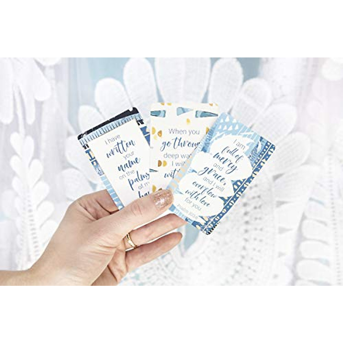 bloom daily planners Writefully His Prayer Card Deck (Pack of 30) - Inspirational Christian Bible Verses for Women - Scripture Encouragement Mini Quote Cards - Assorted Designs - 2” x 3.5”