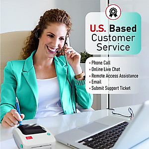 Arkscan 2054A Shipping Label Printer for Windows Mac Chromebook Android, Supports Amazon Ebay Paypal Etsy Shopify ShipStation Stamps.com UPS USPS FedEx DHL, Roll & Fanfold 4x6 Direct Thermal Label