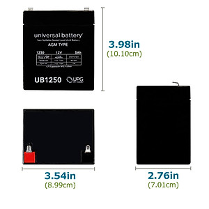 UPG 12V 5AH SLA Replacement for ADT Safewatch Pro 3000 Alarm Battery