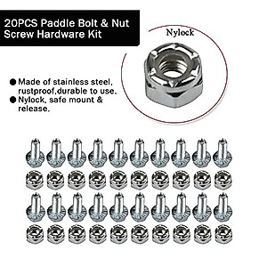 HUZTL 753-04472 735-04033 735-04032 Rubber Paddles Set (6PCS) with Hardware Kit for MTD Snowblowers Snowthrower Snow Blower Paddle Set