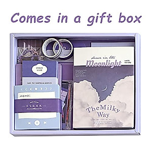 JOJIJOY Vintage Moonlight Aesthetic Scrapbook Kit, Scrapbooking Supplies Kit for Bullet Junk Journal, Stationery, A6 Grid Notebook, DIY Journalling Kit, Birthday Craft Gift for Teen Girl Kid Women