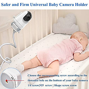 Universal Baby Camera Mount Flexible Baby Monitor Holder Shelf Compatible with Infant Optics Baby Monitor,Baby Monitor Camera Holder Strong Camera Shelf Bracket Compatible with Most Baby Monitors