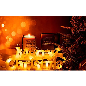 Scented Candle - 10 Years Anniversary Candle Gift for Couple, Happy 10th Anniversary Present for Him, Her, Husband, Wife, Wedding