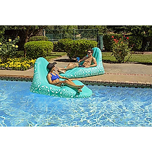 Poolmaster 85551 Imperial Lounge Deluxe Swimming Pool Float & Patio Furniture Multicolor