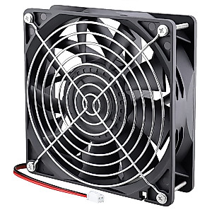 Wathai 140mm x 38mm 12V Exhaust Fan Dual Ball High Airflow 3000RPM DC High Static Pressure CFM Fan for DIY Project Ventilation Cooling
