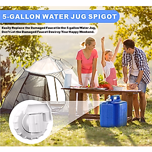 5-Gallon Water Jug Spigot, Water Carrier Jug Replacement Faucet Assy Kit. Compatible with Coleman 5 Gallon Water Carrier Model 5620 Blue 5-Gallon Chiller. Easy replacement Durable 5-Gallon Faucet Assy