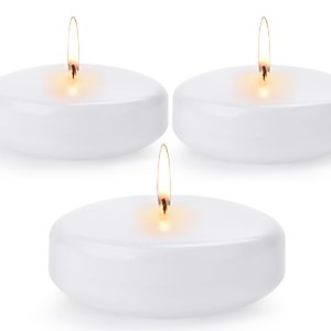 36PACK Floating Candles 3inch Continuous Burning for 13-15 Hours odorless smokeless White Non-drip Decorative Candles Suitable for Cylindrical vase, Swimming Pool, spa, Wedding, Home Decoration