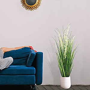 GUYUSO Artificial Grass Plant 45in Tall Artificial Pampas Grass Indoor Grass Plant for Home Decoration