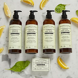 Pharmacopia Verbena Body Lotion - Hydrating Natural Moisturizer with Aromatherapy Benefits - Cruelty-Free Vegan Skin Care - Shea Butter, Aloe Vera, and Jojoba Oil - Lotion for Dry Skin, 16 oz