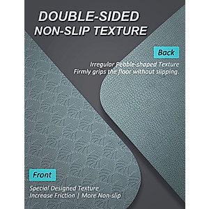 6' x 4' Large Yoga Mat, 1/3 Inch Extra Thick Yoga Mat Double-Sided Non Slip, Professional TPE Yoga Mats for Women Men, 24 Sq.Ft Large Exercise Mat for Yoga, Pilates and Home Workout Gray