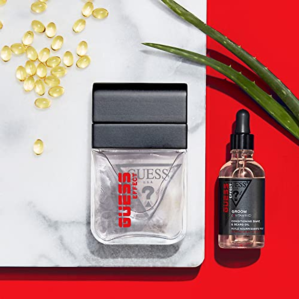 GUESS Effect Grooming COOL After Shave with Aloe Vera for Men, 3.4 Fl Oz