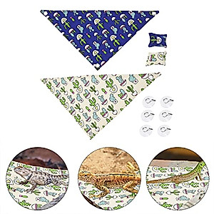 balacoo 2 Sets of Lizard Hammock Bearded Dragon Reptile Bed with Pillow Reptile Lounger Hammock Triangular Haning Net Hammock Swing Hanging Bed for Bearded Dragon Leopard Gecko Rat