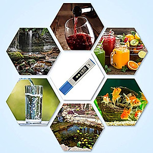 Pesonder PH Meter, Digital PH Meter 0.01 PH High Accuracy Water Quality Tester with 0-14 PH Measurement Range for Household Drinking, Pool and Aquarium Water PH Tester Design with ATC, Blue