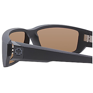 Spy Optic Dirty Mo Sunglasses Matte Black w/Happy Bronze Polarized Green Spectra Lens + Sticker