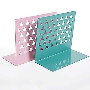 n/a Metal Creative L-Shaped Iron Hollow Desk Bookshelf Storage Bag Stand Desktop Office Household Accessories Bookend ( Color : Gray )