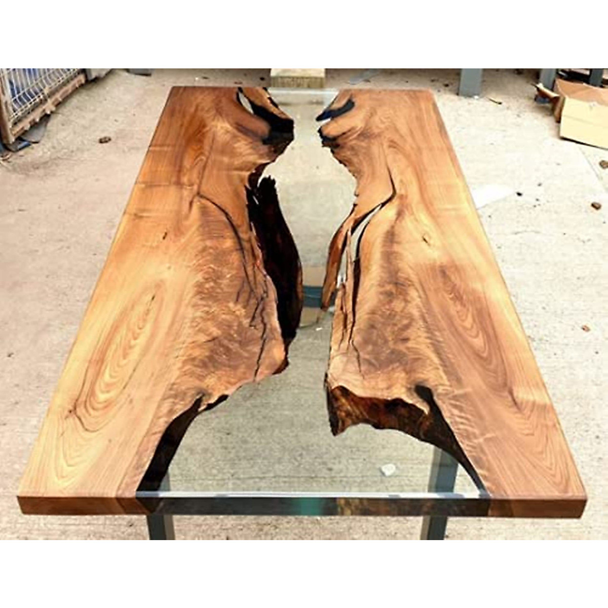 Handmade Epoxy Table, Plain Edge Wooden Table, Epoxy Resin River Table, Natural Wood,Dining Table, Natural Epoxy Dining Table, Resin Table