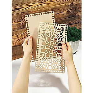 Premium Baltic birch plywood Rectangle Wooden Basket Bottoms and lids set, solid wooden base for DIY Crochet