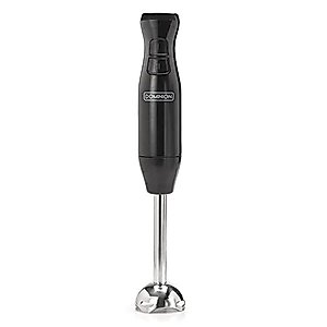 Dominion Electric Multi Purpose Immersion Stick Hand Blender Stick Includes Stainless Steel Shaft & Blades, Powerful 180 Watt Ice Crushing 2-Speed Control One Hand Mixer, Removable Blending Stick for Easy Cleaning, Black