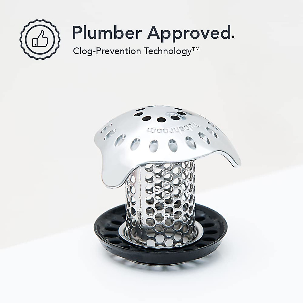TubShroom Ultra Revolutionary Bath Tub Drain Protector Hair Catcher/Strainer/Snare, Stainless Steel, Stainless Combo