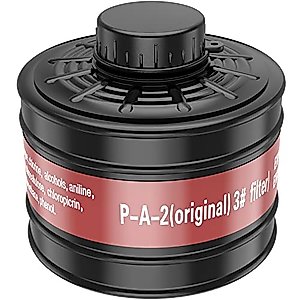 40mm Gas Mask Filters, Activated Carbon Cartridges Organic Vapors 40mm Respirator Filter Canister for Industrial Gas, Chemical Handling, Painting Fumes, Welding