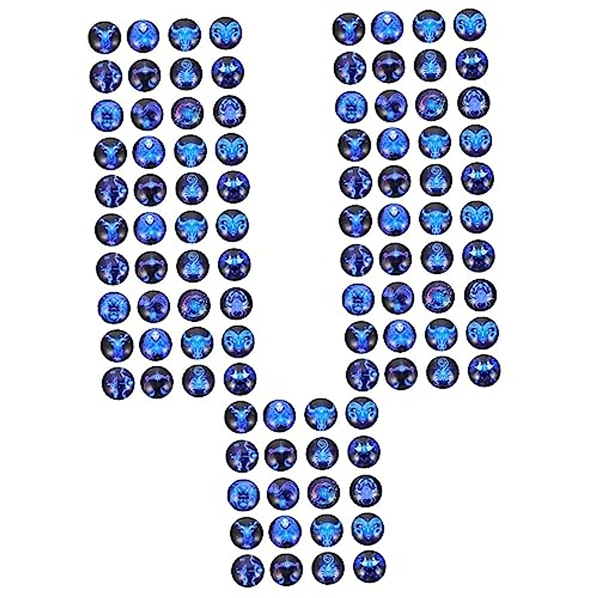 Didiseaon 500 Pcs Time Gem Patch Halloween Keychain Bracelet Stuff Necklace Beads Constellation Beads Gemstone Patches for DIY Bracelet Kits Gemstone Jewelry Patches Glass Gemstone Patches