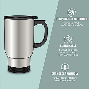 Orlando Marathon Course Marathon Trail Coffee Mug, Gifts and Souvenirs - Unique Drinkware - Orlando Marathon Course Race Momento - 14oz Travel Mug Steel