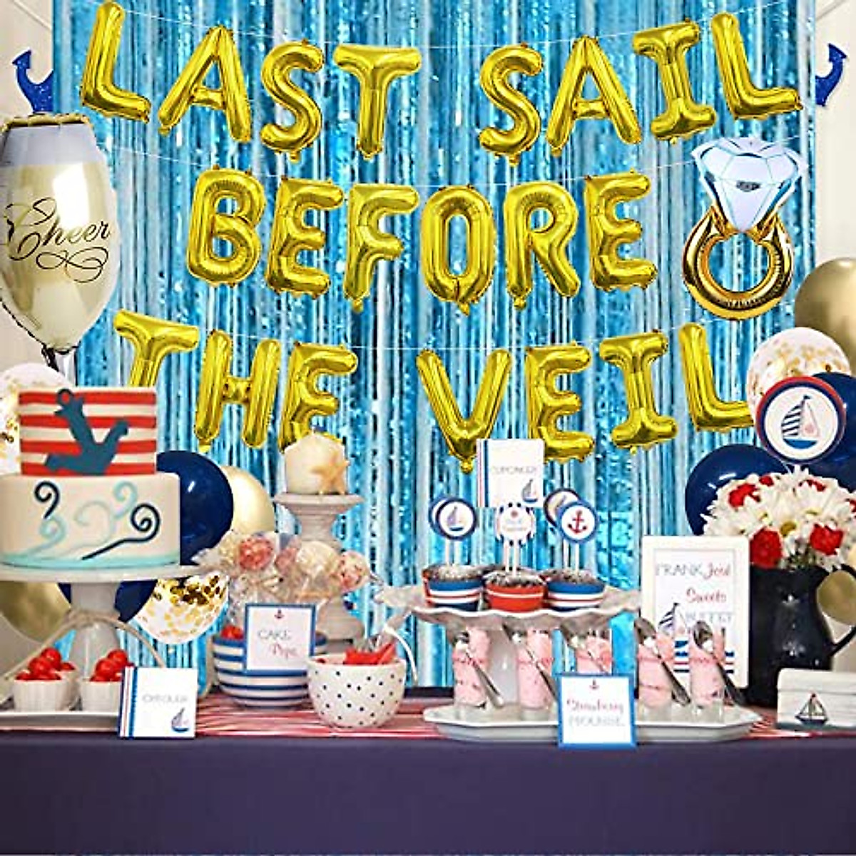 Nautical Bachelorette Party Decor Kit - Last Sail Before The Veil