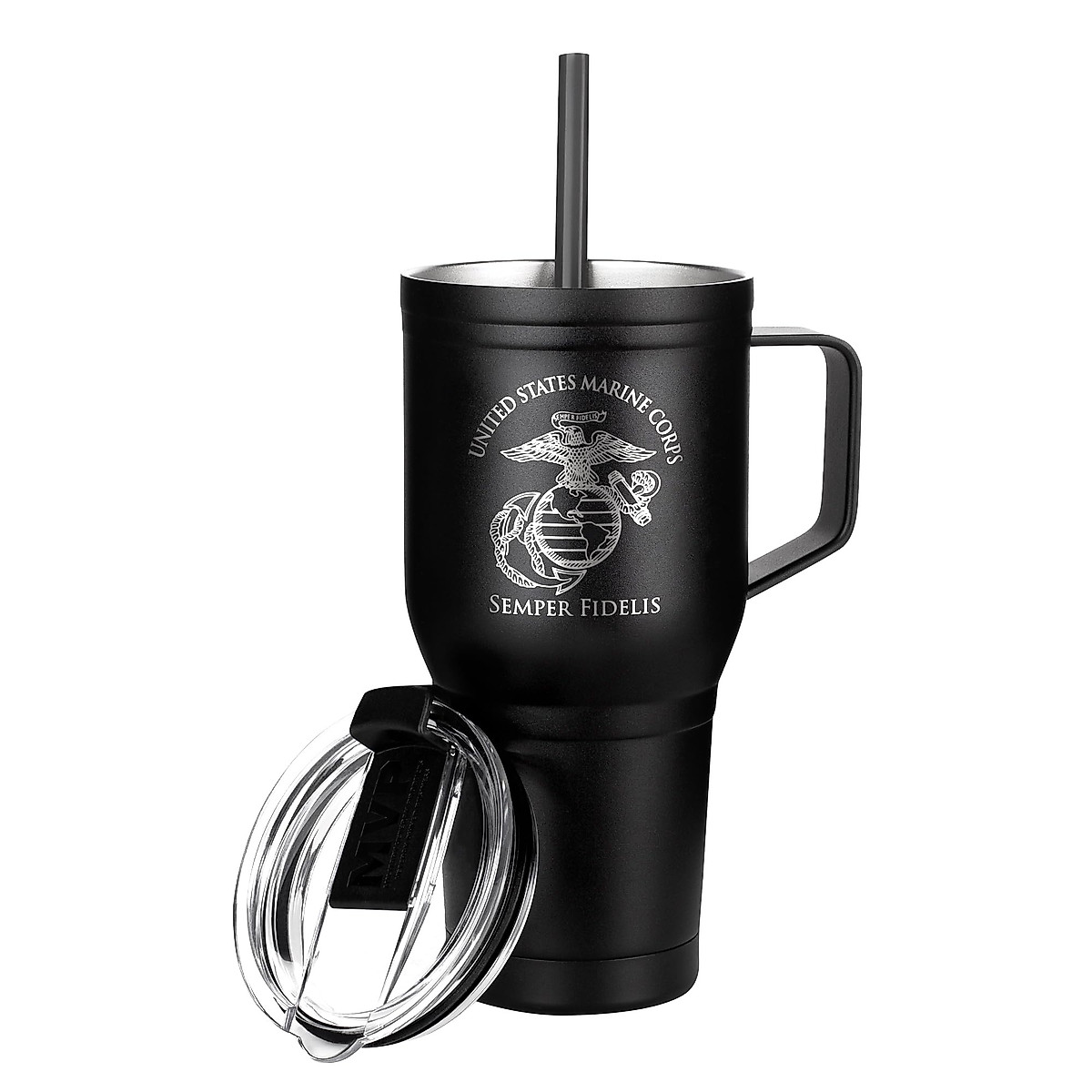 Military Veteran Products 30 oz USMC Coffee Tumbler with Handle- Double Wall Vacuum Insulated Stainless Steel Marine Corps Tumbler Travel Mug – USMC Vet Owned Business