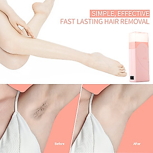 Portable Wax Warmer for Hair Removal, Electric Roll On Wax Heater for Depilatory Wax Melts, Wax Warmer Kit Home Waxing Machine for Women and Men