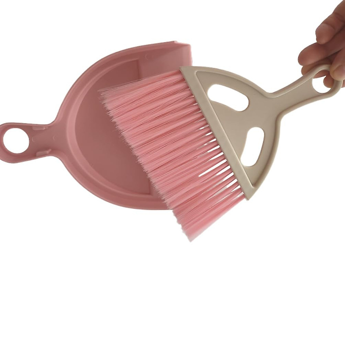 3 Pack Mini Broom and Dustpan Set with Handle, Hangable Small Hand Dustpan and Brush Cleaning Tool Set for Table Desk Keyboard Countertop Cars Sofa