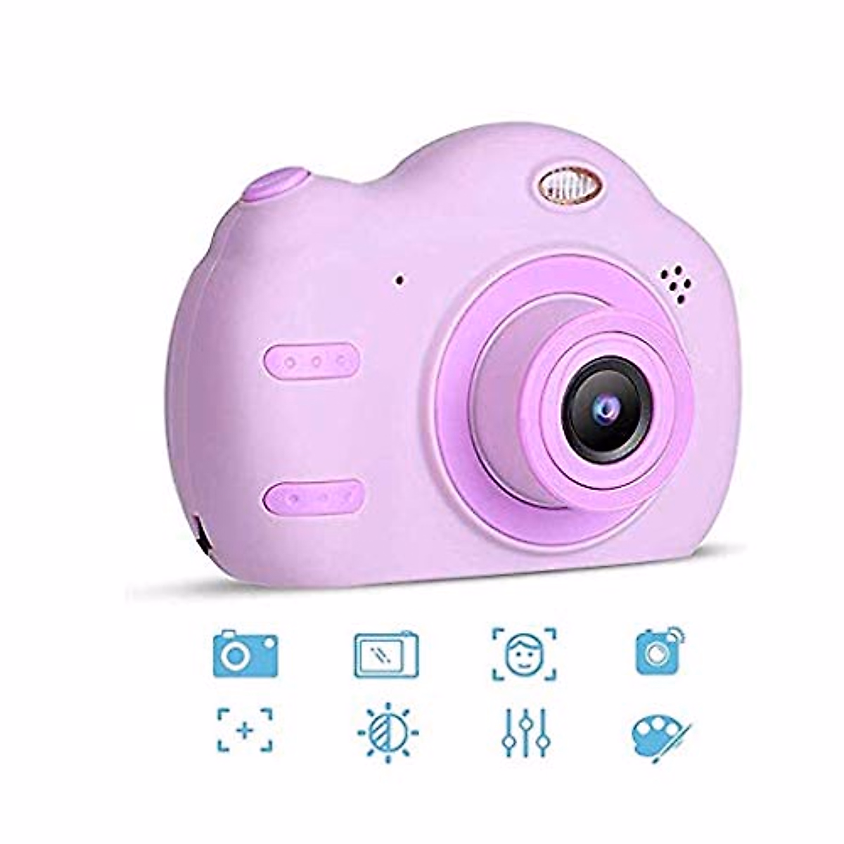 LKYBOA Mini Purple Camera，Dual Lens HD Children Digital Cameras for Boys Birthday Toy Kid Chargeable