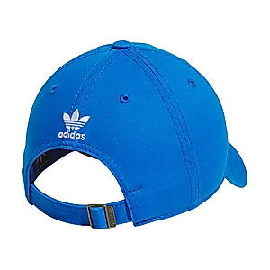 adidas Originals Women's Relaxed Fit Adjustable Strapback Cap, BrightBlue/White, One Size