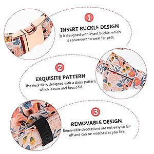 Ipetboom 1 Set Pet Collar Kitten Collars Choker Chain for Dogs Flower Necklace Breakaway Pet Collar Cat Strap Collar Pet Safety Strap Puppy Collar Pet Supply Small Cat Collar Lettering Pink