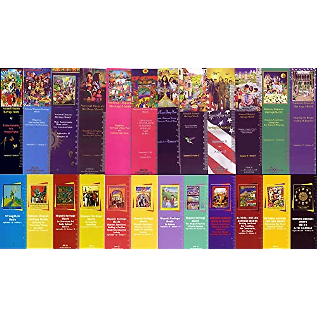 Hispanic Heritage Month Bookmark Set 24 2022 Update (HKSET)
