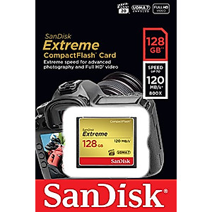 SanDisk 128GB Extreme CompactFlash Memory Card UDMA 7 Speed Up To 120MB/s - SDCFXSB-128G-G46