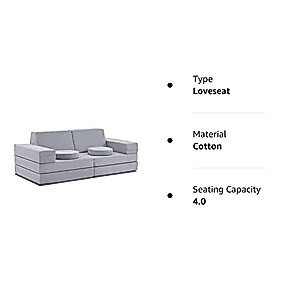 jela Kids Couch 10PCS Luxury, Floor Couch Floor Sofa Modular Furniture for Adults, Playhouse Play Set for Toddlers Babies, Modular Foam Play Couch (Classic, Moonlight Grey)